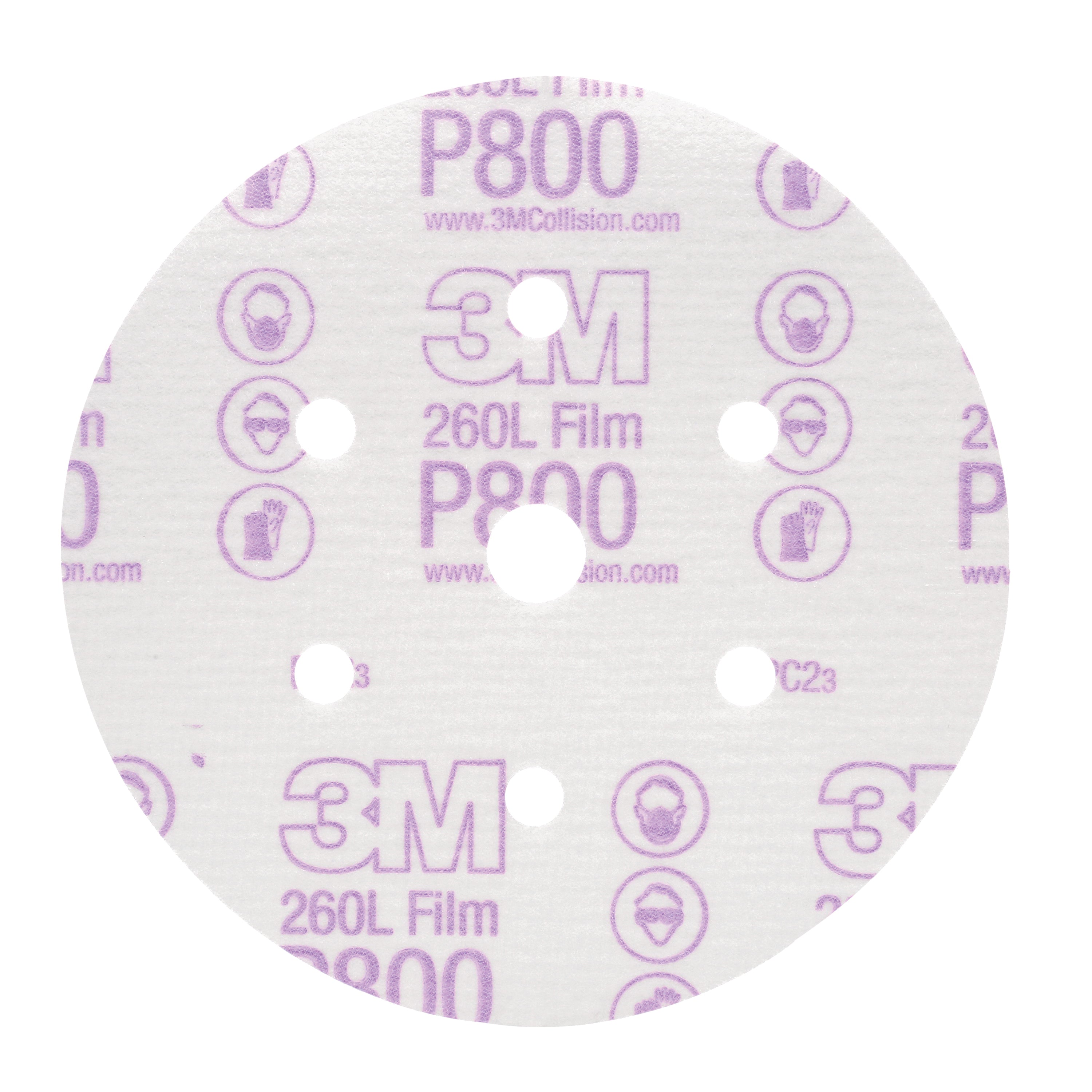 Velcro Discs 3M 01070 6 Inch x Vacuum - Multihole Finishing 260L ...